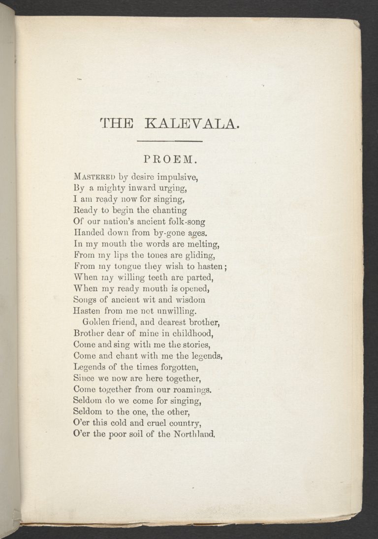 The Kalevala, the epic poem of Finland - A Tale of Two Countries - A ...